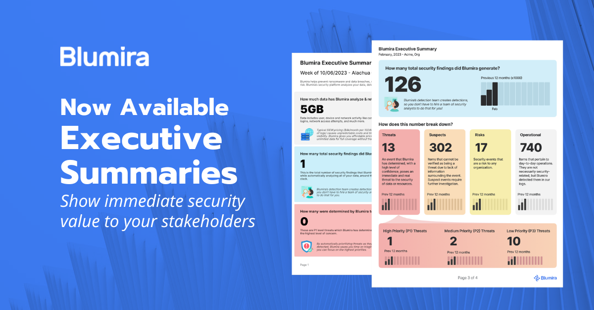 Now Available: Blumira’s Executive Summaries | Blumira