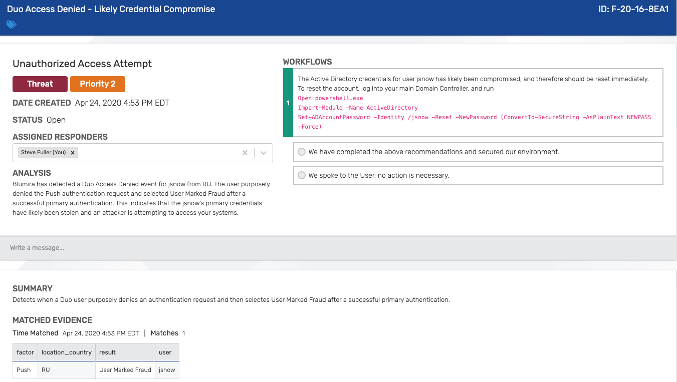 Duo + Blumira: Identity, Monitoring & Threat Detection