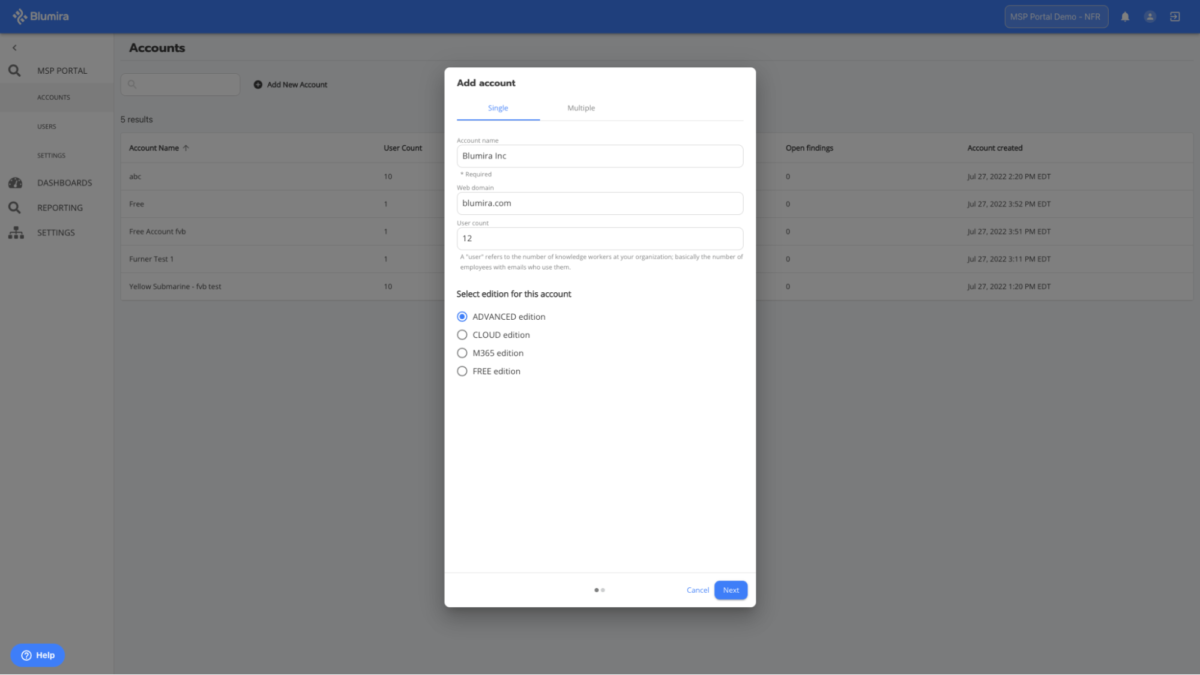 Now Available From Blumira: MSP Portal! | Blumira