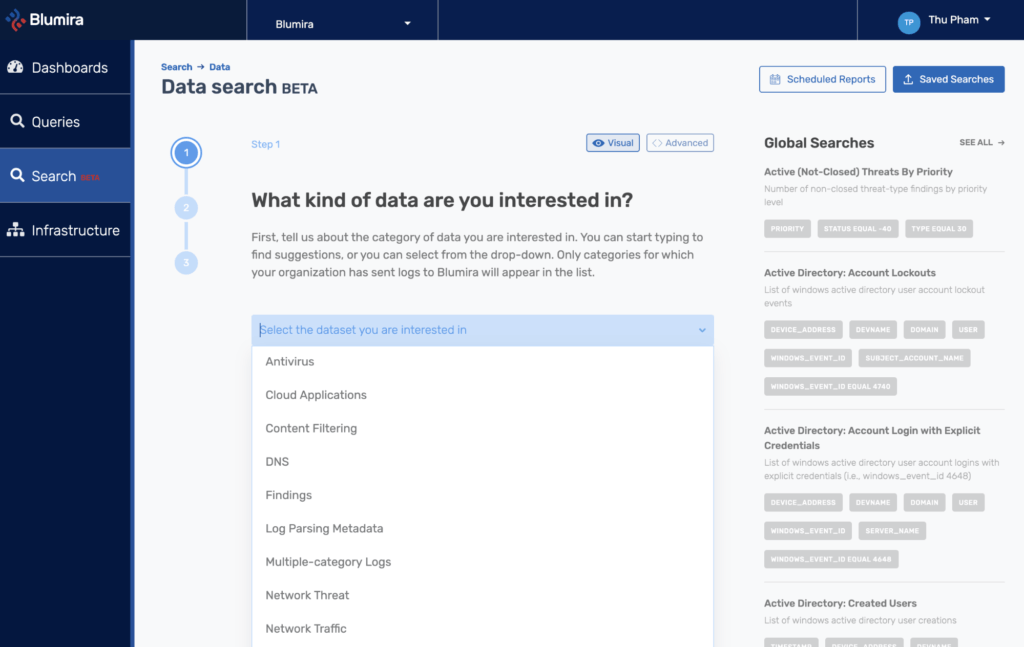 Now Available Blumira's Advanced Security Search & Reporting